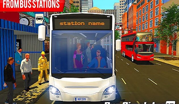 US City Pick Passenger Bus Game - free online game