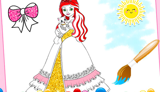 Princess Coloring Glitter - free online game