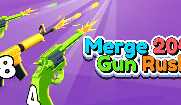Merge 2048 Gun Rush - free online game